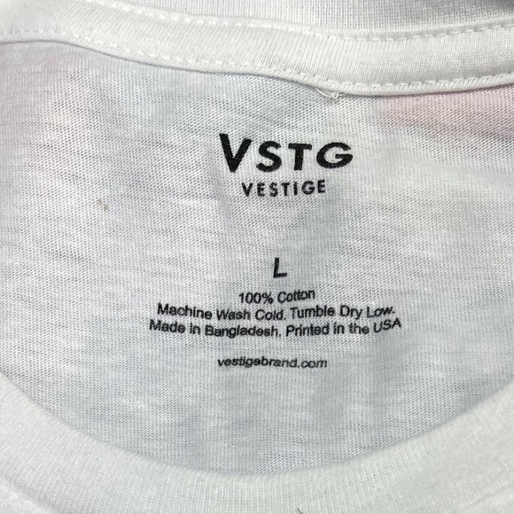 VSTG Vestige | Shirts | Vstg Vestige White Mens Cotton Rainbow Bolt ...